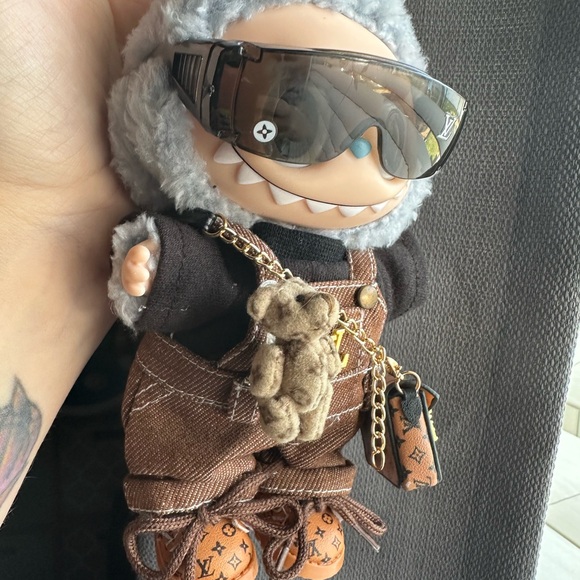 Labubu | Toys | Doll Outfit For Labubu Brown Overalls Teddy Bear | Poshmark